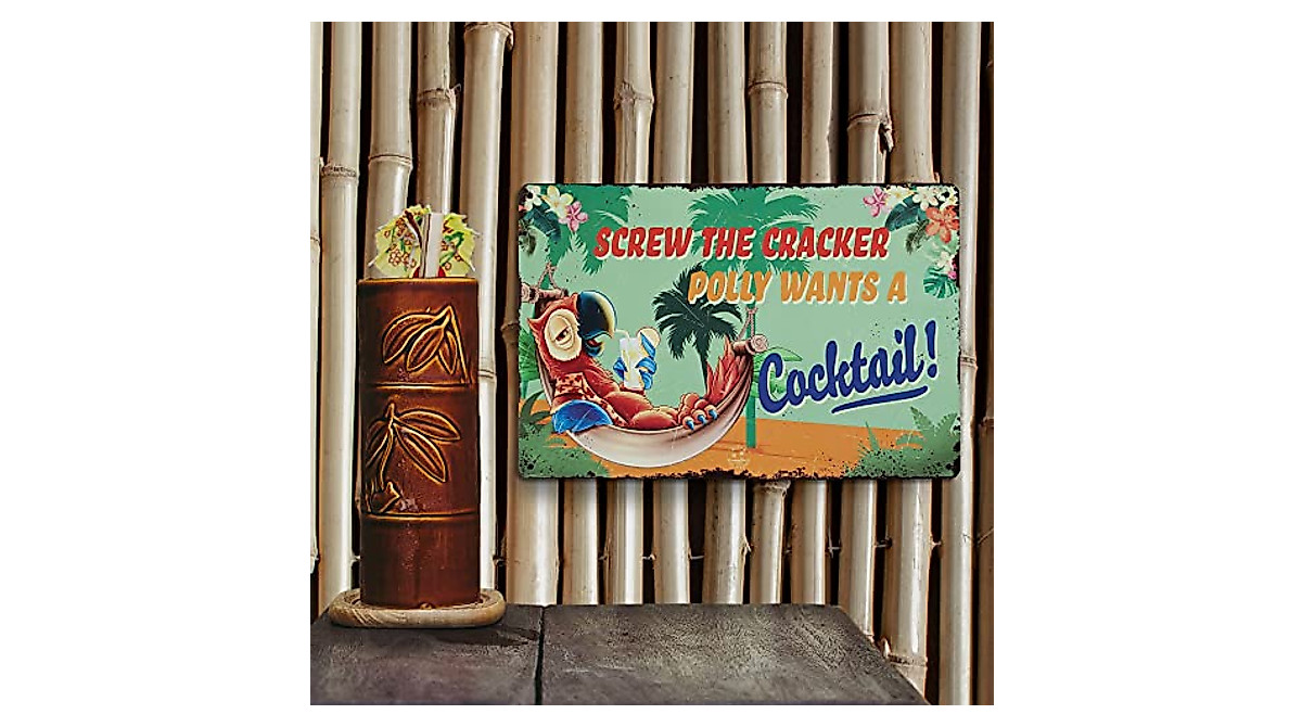 Tiki Bar Decor 3PC Set, Fun Tiki Bar Signs for Your Tiki Bar, 8" x 12 ...