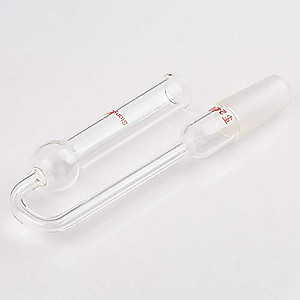 stonylab Glass U-Shaped Drying Tube, Borosilicate Glass 360 Degrees Bent Drying Tube with Inner 24/40 Standard Taper Joint for Organic Synthesis Chemistry Laboratory Lab Supply