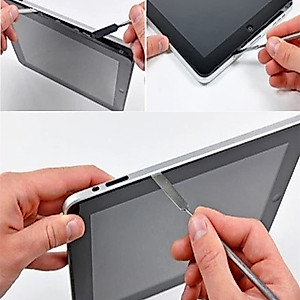 3pcs Metal Spudger Set Mobile Phone Opening Repair Pry Tool Double-ended Stainless Steel Thin Pry Bar Disassemble Hand Tool Kit for Electronics, Cell Phone, Laptop,tablets,ipad and Other Device