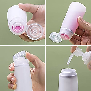 Valourgo Leak Proof Travel Size Bottles, TSA Approved Portable Silicone Containers Plastic Spray Bottle for Travel Size Toiletries Refillable Travel Accessories Handy 5 Pieces Travel Kit (3.4 fl. oz)