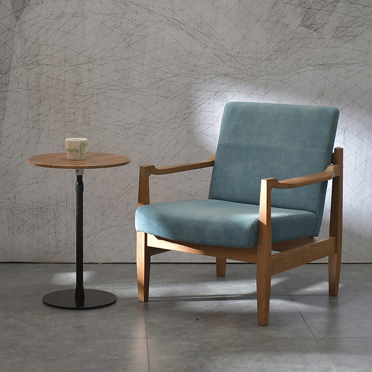 ERFEI Bar Table 15.75inch Small Round Top Adjustable Height 22.64-33.46in Multifunctional Side Table for Pub Bar Dining Bistro Cafe