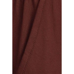Leggings Depot Womens Relaxed fit Jogger Pants - Track Cuff Sweatpants with Pockets, Marsala, Large