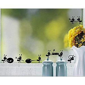 Adam Victor Cartoon Ants on The Wall Removable Creative 3D Fun Wall Decals Kids Room Wall Decorations Art Décor Stickers Nursery Décor 3D DIY PVC Art Decal Bathroom Sticker