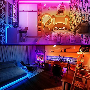 TJOY 6pack Led Edison Light Bulbs+LED Strip Lights with 44 Key Remote 50 ft (44 Key Remote Control +25ft x2+Indoor only)