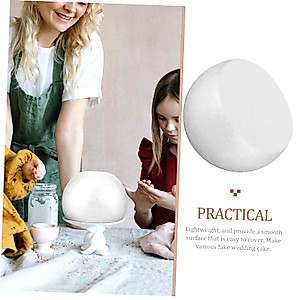 Parliky Spherical Cake Mold Foam Cake Mold Dummy Cake Rounds Polystyrene Cake Dummies Sphere Mold Cake Display Cake Dummy Doll Cake Mould Blocks White Accessories Multifunction to Rotate