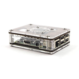 C4Labs Zebra Virtue Fan Case for Raspberry Pi 4B, 3, 2 and B+ (Wood Ice)