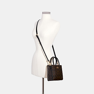 COACH Mini Cally Crossbody, Brown Black