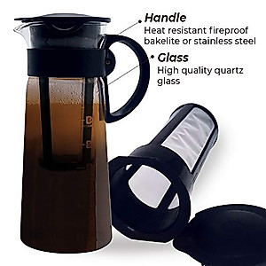Premium Cold Brew Iced Coffee & Iced Tea Maker with Heat Resistant (650ml)