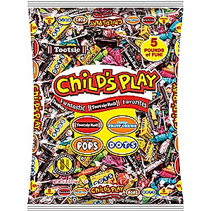 Tootsie Roll Child's Play Favorites, 5 Pounds of Individually Wrapped Party Candy - Funtastic Candy Variety Mix Bag - Peanut Free, Gluten Free (5 Pounds)