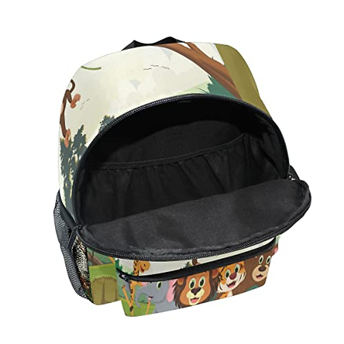 OREZI Custom Kid's Name Toddler Backpack,Personalized Backpack with Name/Text Daycare Bag,Customization (Animal Jungle Monkey Tiger Giraffe Lion Elephant) Nursery Bag Preschool Backpack Baby Diaper Ba