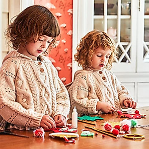 Kid Made Modern - Christmas Craft Party Kit - 175+ Piece Collection - DIY Kids Crafts - Bulk Craft Set - Create Your Own Art - Includes Holiday Inspired Art Supplies - Ages 6+