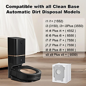 VBN 12 Pack Replacement irobot Vacuum Bags, Compatible with irobot Roomba i7, i7+,i3, i3+, i8, i8+, i4, i4+, i6, i6+,i1+, j7, j7+, S9, S9+,i & s & j Series Clean Base Automatic Dirt Disposal Bags