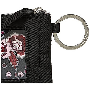 Vera Bradley Women's Performance Twill Zip ID Case Wallet, Black, One Size