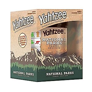 YAHTZEE National Parks Travel Edition | Classic Yahtzee Dice Game with a National Parks Theme | Perfect Travel Game for Families | Celebrate US National Parks Service