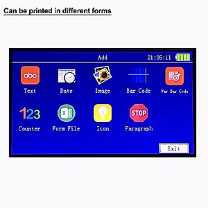 Online Inkjet Printer 5inch Touch Screen Automatic Code Printing Machine Print Logo QR Code Barcode for Assembly Line (12.7mm)