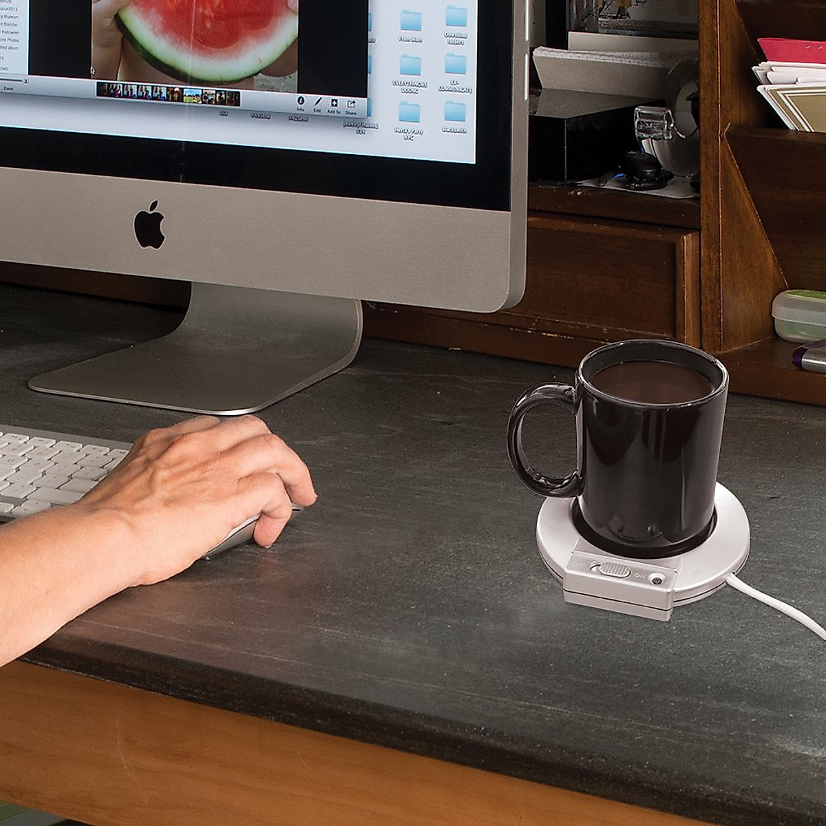 Evelots Electric Mug Warmer/Heater-Home/Office-Coffee/Tea/Soup-On/Off Switch