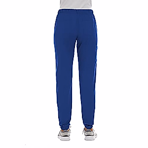 Jogger Scrub Pants for Women 5 Pocket 4-Way Stretch Elastic Waistband Elements EL9315 (Galaxy Blue, X-Small)