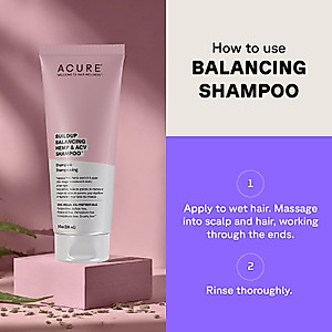 ACURE Buildup Balancing Hemp & Apple Cider Vinegar Shampoo | 100% Vegan | Resets & Balances Hair for Styled, Swim & Harsh Conditions | Fragrance Free Formula | 8 Fl Oz