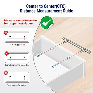 30 PACK 5 Inch Cabinet Pulls with 3 Inch (96mm) Hole Center Stainless Steel Kitchen Cabinet Handles Brushed Nickel Drawer Pulls Kitchen Cabinet Hardware for Cabinets Cupboard,Drawer,Wardrobe