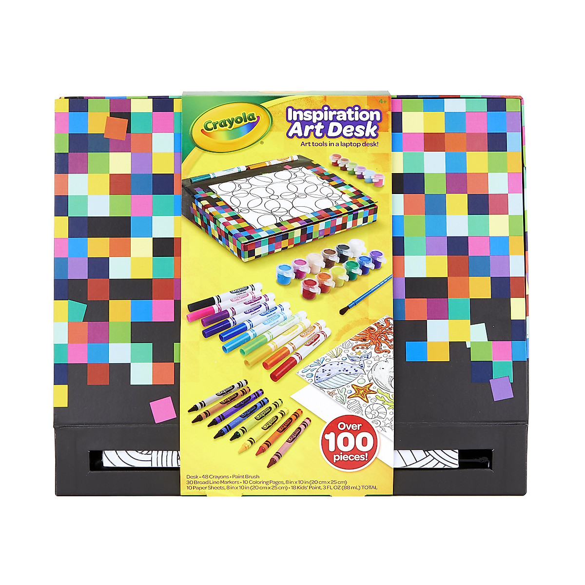 Crayola Inspiration Art Desk, Over 100 Piece, Art Set, Gift for Kids, Age 4, 5, 6, 7, 8