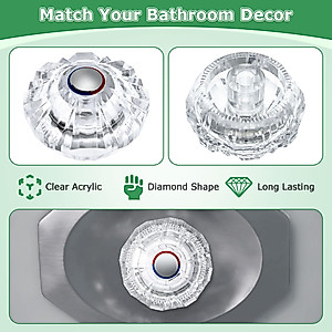 Dreyoo Shower Faucet Handle Replacement for 940-240/940-950A, Compatible with Price Pfister Avante Kitchen, Bath, Tub Faucets, Single Acrylic Shower Knob