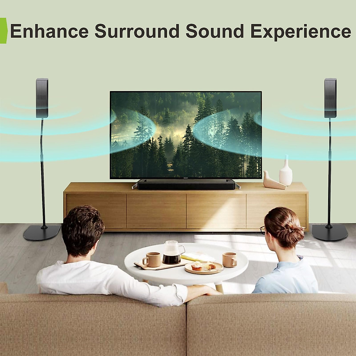 Pack of 2 Adjustable Stand for Bose Speaker Stand, for Bose OmniJewel Lifestyle 650, Surround Speaker 700, Surround Sound Speaker Stand for Bose Omnijewel Speaker Stands with OmniJewel Bracket