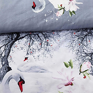 Dolce Mela DM705Q Duvet Cover Set, Queen, Grey