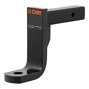 CURT 45448 Class 4 Trailer Hitch Ball Mount, Fits 2-Inch Receiver, 12,000 lbs, 1-1/4-Inch Hole, 8-Inch Drop, 7-Inch Rise , black