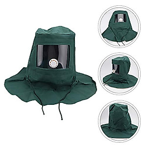 Hazmat Suit Plaque Sandblasting Equipment Sandblasting Sand Polishing Hood Head Protection Equipment Sand Painting Protective Sandblaster Shawl Cap Air Sandblaster Face Protector