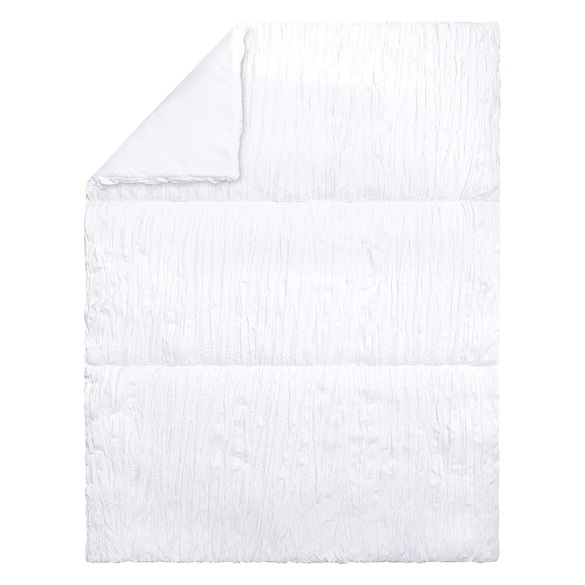 Trend Lab Simply White 3 Piece Crib Bedding Set, Sewn with Elegant Ruching, includes Quilt, Fitted Crib Sheet and Skirt