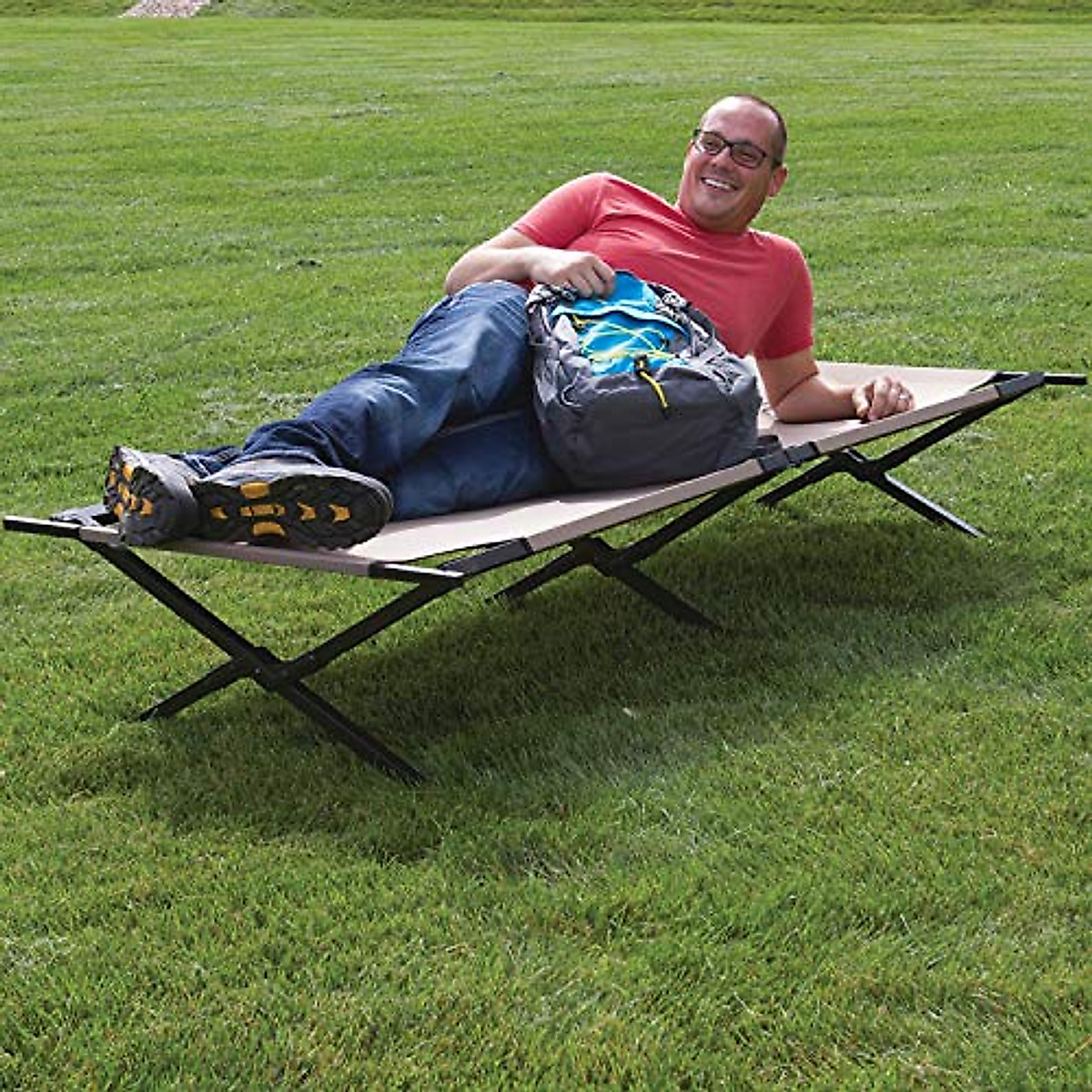 Coleman 765353 Trailhead II Military Style Camping Cot & Sleeping Bag | Cold-Weather 20°F Brazos Sleeping Bag, Navy, 10" x 17.8" x 10.4"