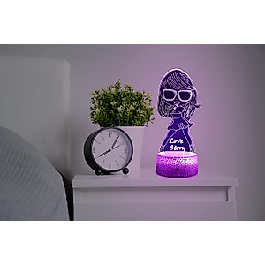 QHY Birthday Gifts for Girls, Cute Girl Night Light, Decoration for Room. Table Lamp for Music Party Supplies.Night Light with 16 Colors Change and Timing