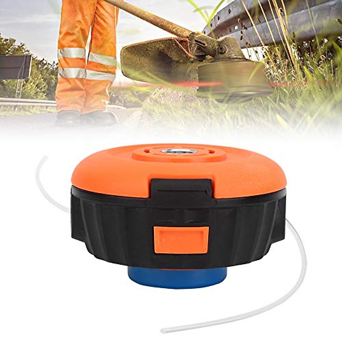 Trimmer Head, Universal Nylon Grass Trimmer Head Replacement Garden Strimmer Lawn Mover Accessory for Pruning and Trimming Grass, Blue