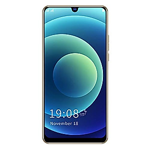 Zopsc 6.26in Screen Smart Phone,Face Recognition,Dual Card Dual Standby,Up to 128GB Storage (Gold)