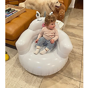 KANYAN - Unicorn Chair, Best Kids Chair for Girls (Toddler Chair for Girls), Kids Reading Chair, Toddler Bean Bag Chair (Girls Bean Bag Chair) Filled with Air