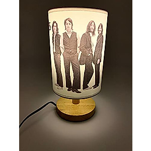 Beatles Table Lamp Bedside Night Light Wood Base Room Decoration or Great Gift Ideas