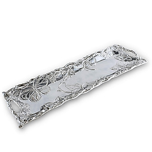 Arthur Court Designs Aluminum Butterfly Oblong Tray 18.5 inch x 6 inch