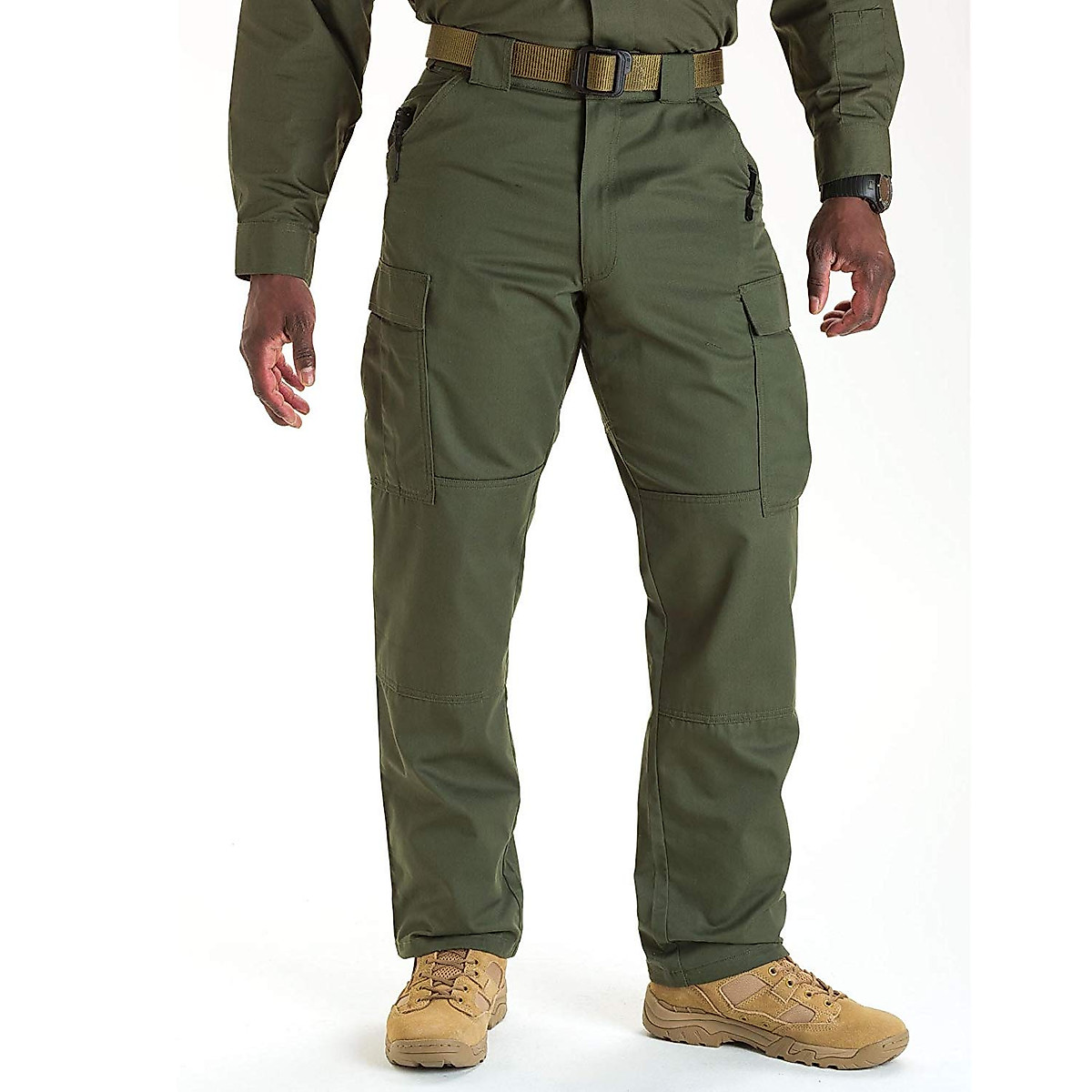 5.11 Tactical Men's Twill TDU Pants, Poly-Cotton Fabric, TecTac System Compatible, TDU Green, X-Small, Long, Style 74004