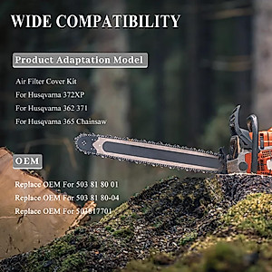 HD Air Filter Cover Intake Manifold Guide Screw Kit Fit Husqvarna 372XP 362 371 365 Chainsaw