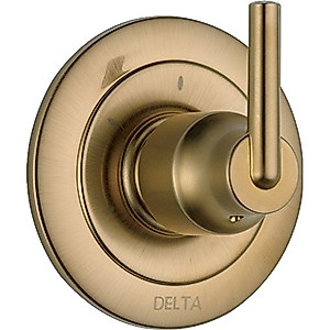 Delta Faucet Trinsic 3-Setting Shower Handle Diverter Trim Kit, Diverter Valve Trim Kit Gold, 3 Way Shower Diverter, Delta Diverter Trim, Champagne Bronze T11859-CZ (Valve Not Included), 5.00 x 4.50 x 5.00 inches