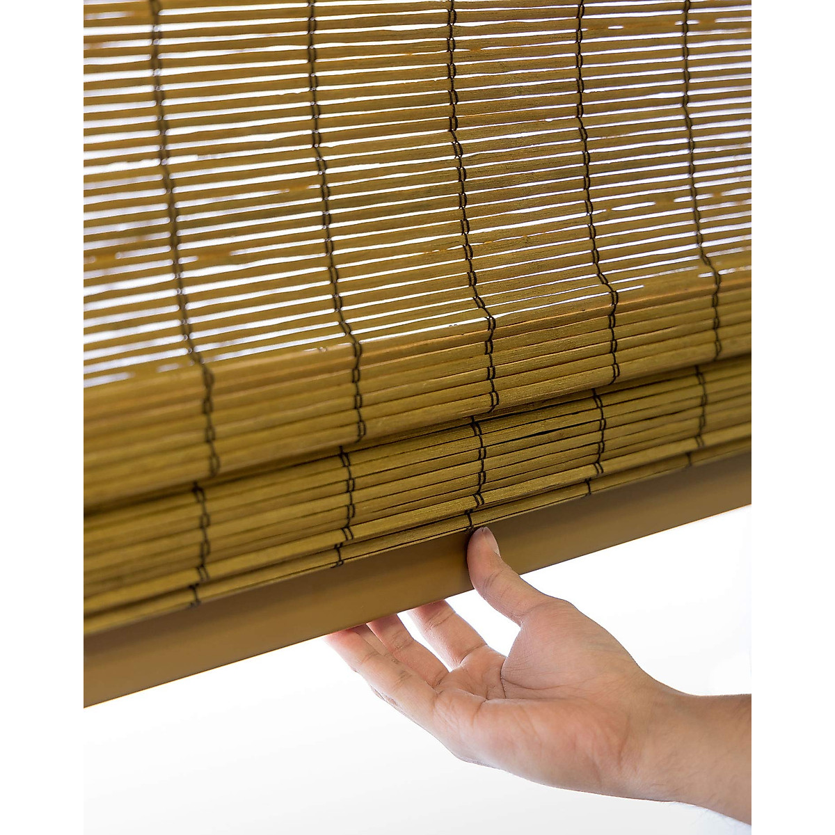 CHICOLOGY Bamboo Blinds , Bamboo Shades , Roman Shades for Windows , Roman Window Shades , Window Shades for Home , Bamboo Shades for Patio , Blinds & Shades , Window Shade , 29"W X 64"H, Fox