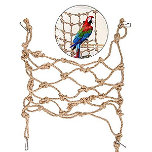 Toy for Budgie Bird Climbing, Playground Climbing Rope Frame Bird Playground Suspension Bridge Bird Cage Accessories Rocking Toy for Parrot Budgie Cockatiel Conure Lovebird