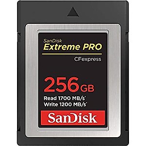 SanDisk Extreme PRO 256GB CFexpress Type-B Memory Card, 1700MB/s Read, 1200MB/s Write