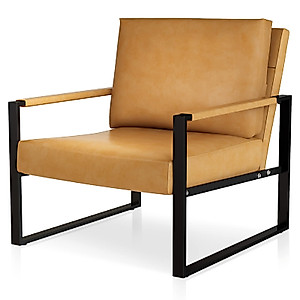 DKLGG Fabric Accent Chairs for Living Room Armchair Single Sofa Chair for Bedroom with Extra-Large Ergonomic Cushion Sturdy Metal Frame Anti-Scratch Foot Mats