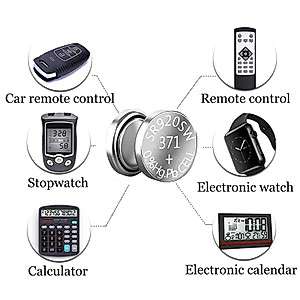 SKOANBE 10PCS 1.5V 371 370 SR920SW LR921 AG6 Button Coin Cell Watch Battery