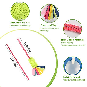 wodoca Dog Tug Toys Dog Toys for Aggressive Chewers Dog Rope Toy with Strong Squeak, Easy to GRAP Large Dog Chew Toy Ideal for Training for Puppy, Middle Dog Play, Dog Grinding Teeth