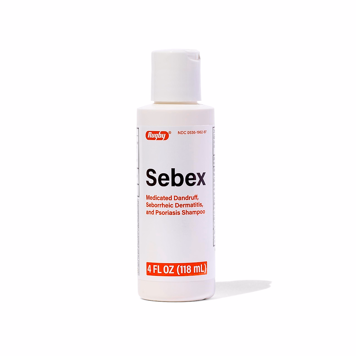 Rugby Sebex Medicated Dandruff Shampoo for Women and Men - 2% Sulfur and 2% Salicylic Acid Anti-Dandruff Shampoo - Helps With Symptoms of Seborrheic Dermatitis and Psoriasis - 4 Oz.