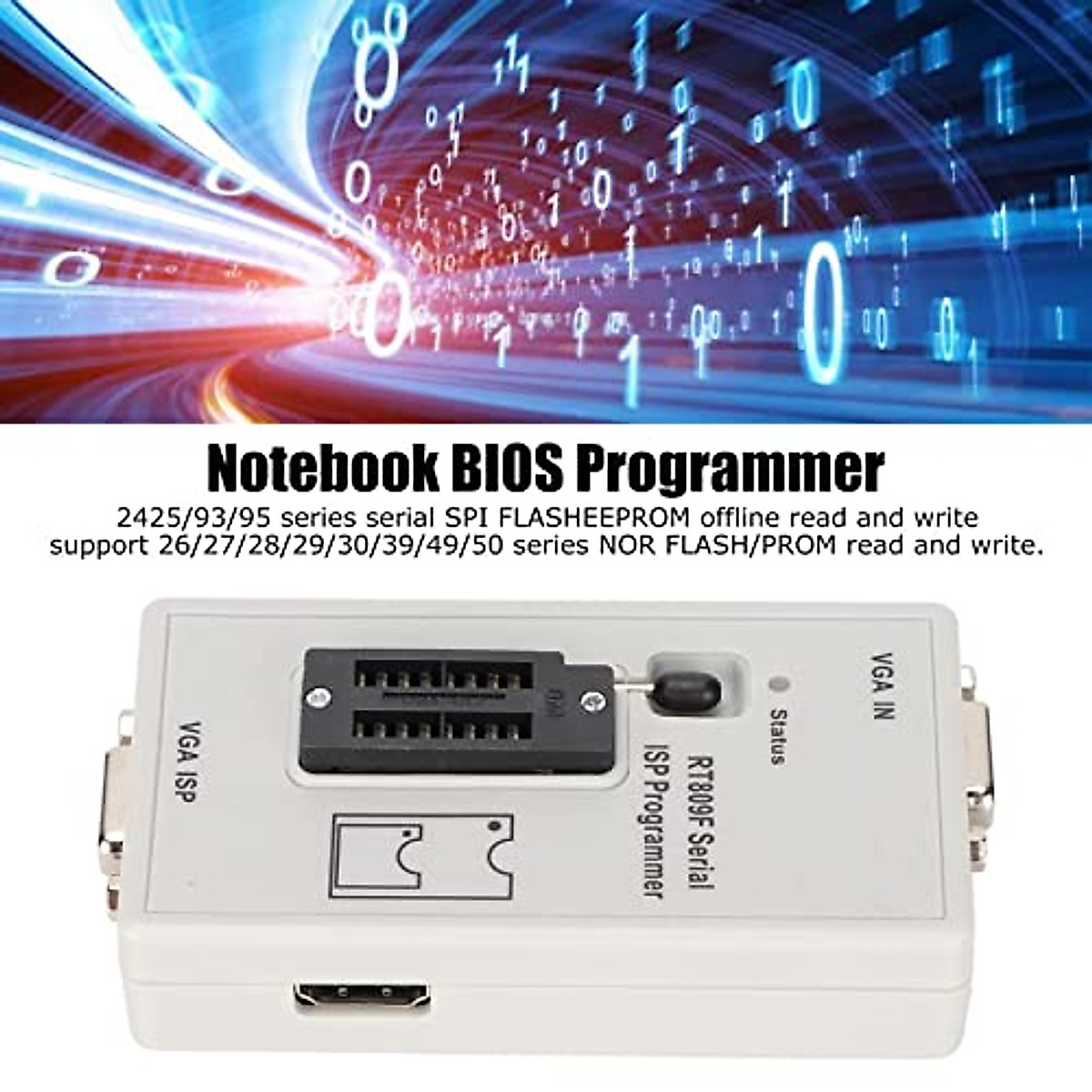 RT809F Programmer, VGA LCD Programmer NOR NAND Chip for Notebook