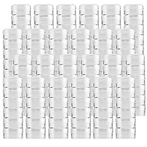 MUKLEI 10 Sets 6 Layer Cylinder Stackable Plastic Bead Containers, 10G/10ML Stackable Round Plastic Containers Makeup Sample Containers for Buttons, Beads, Small Items