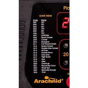 Arachnid Cricket Pro 650 Electronic Dartboard with Micro-Thin Dividers - Available with Optional Wood Dartboard Cabinet